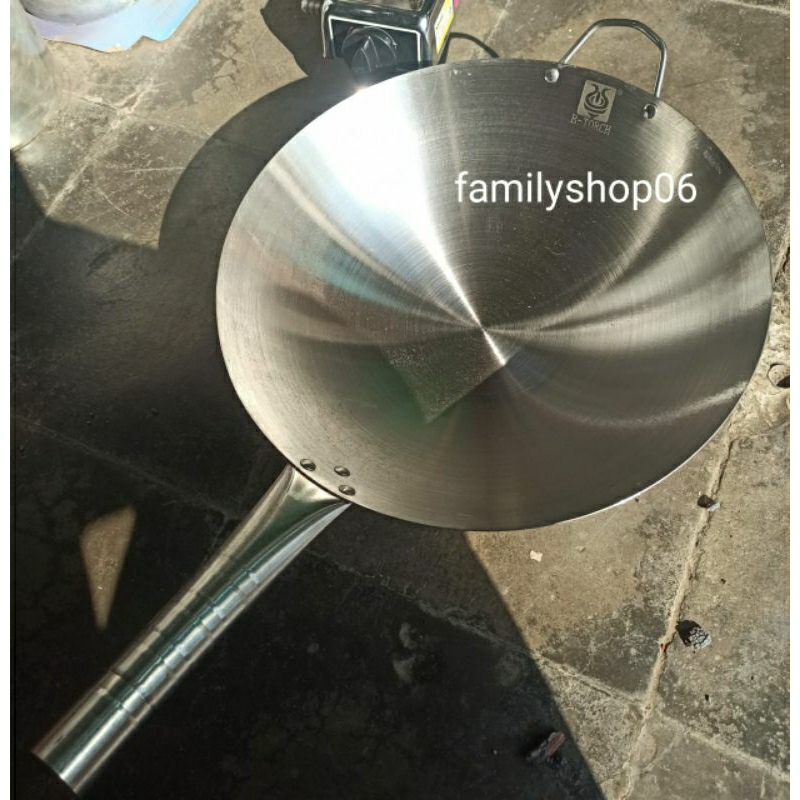 Jual Wajan Penggorengan Stainless Steel Gagang Premium Wajan Nasi Goreng 36 Cm | Shopee Indonesia