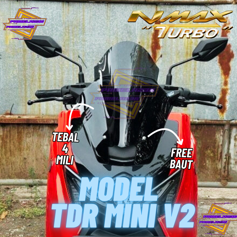 Jual Windshield Nmax New Turbo Neo 2024 TDR Mini V2 Sirip. Visor Nmax ...