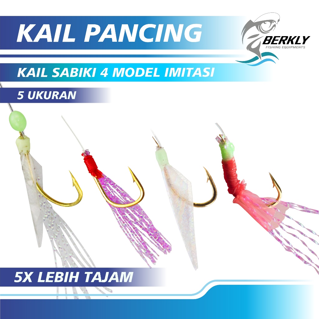 Jual BERKLY - Kail Kotrekan Sabiki Umpan Kail 4 Macam 6in1 Fishing Hook ...
