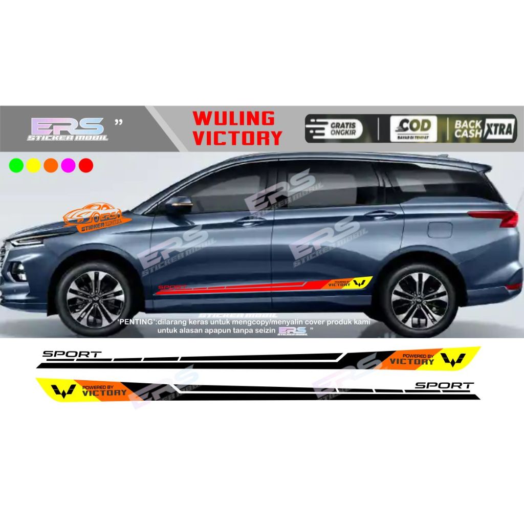 Jual STIKER MOBIL WULING VICTORY TERBARU LIST SIMPLE CUTTING STIKER ...