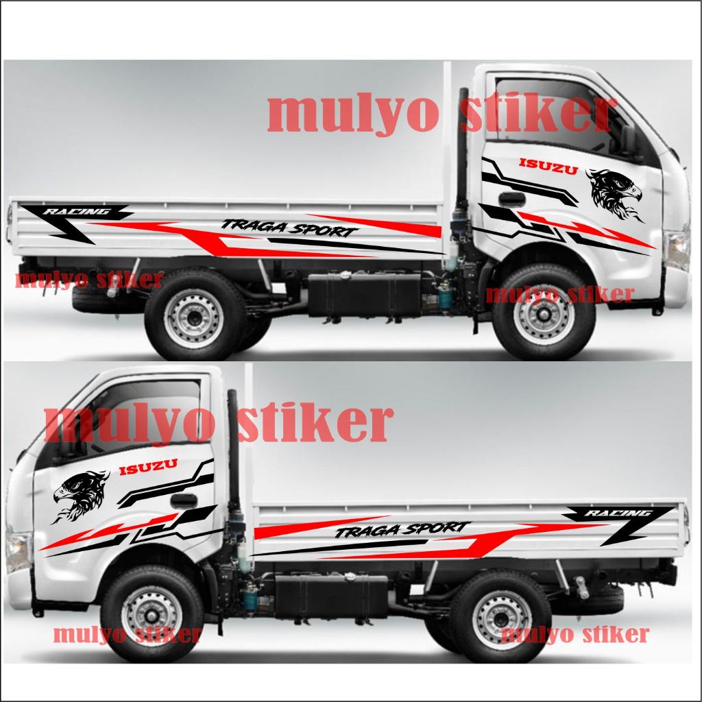 Jual Stiker mobil pick up traga stiker cutting stiker variasi isuzu ...