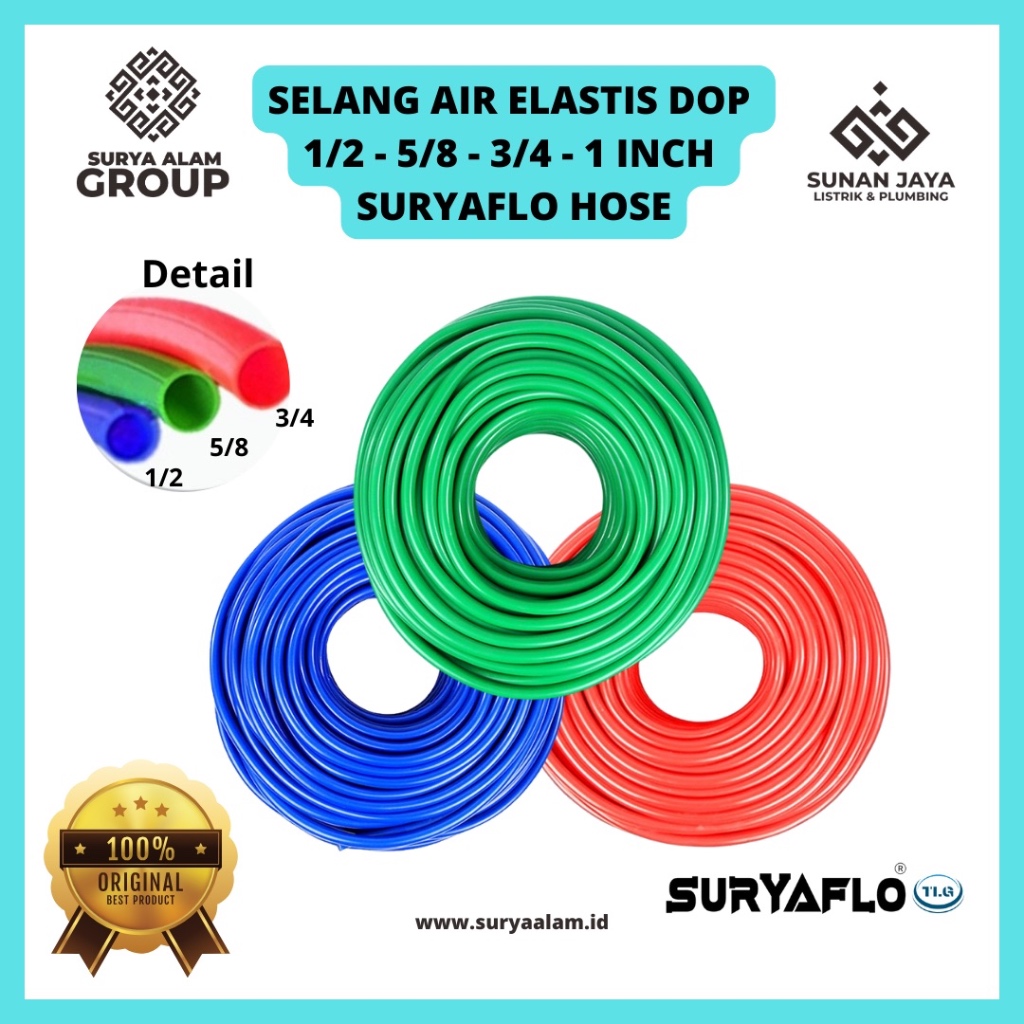 Jual SELANG AIR 1/2 5/8 3/4 ELASTIS TEBAL SELANG TAMAN CUCI MOTOR MOBIL PERMETER MURAH ...