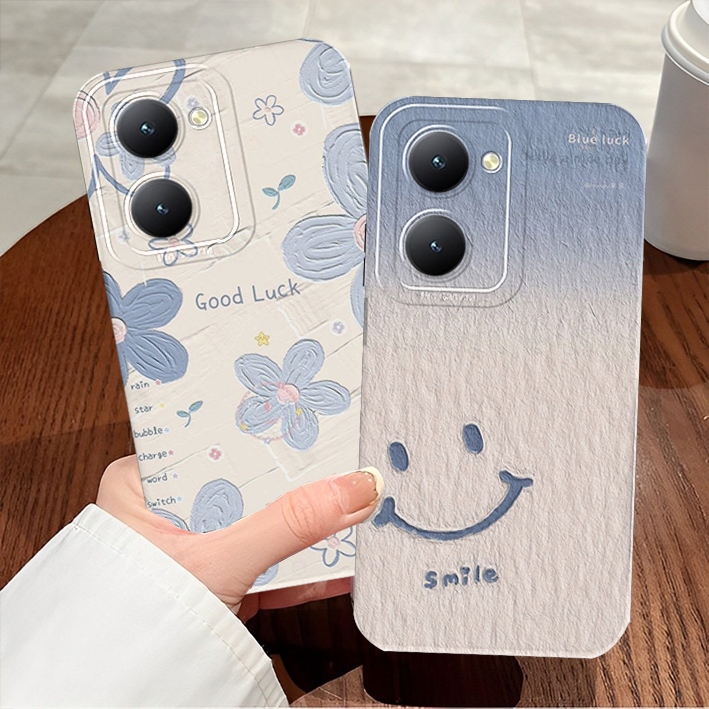 Jual [GC01] Softcase VIVO Y03 Y18 Motif Walpaper smile bunga lucu ...