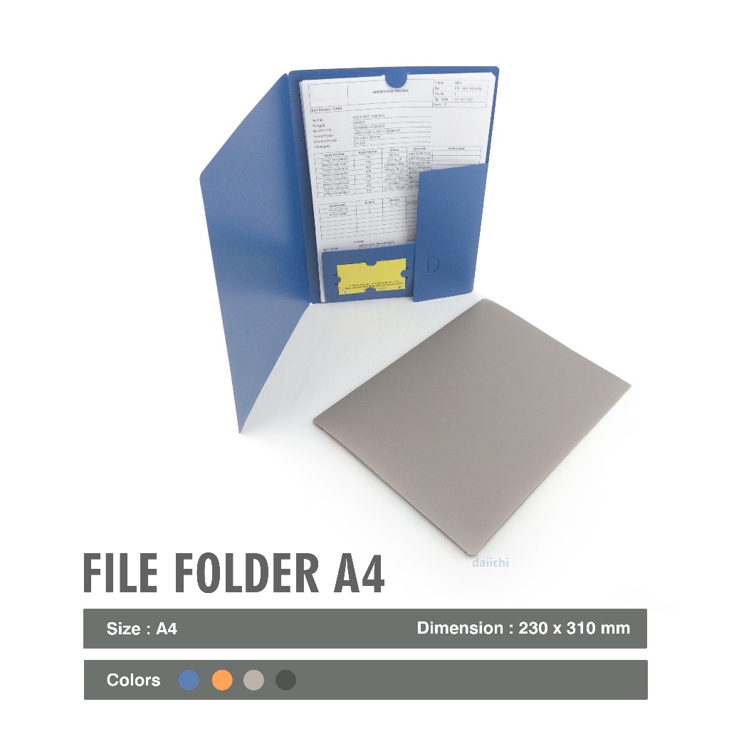 Jual Daiichi - File Folder Stop Map Plastik dengan Tempat Kartu Nama ...