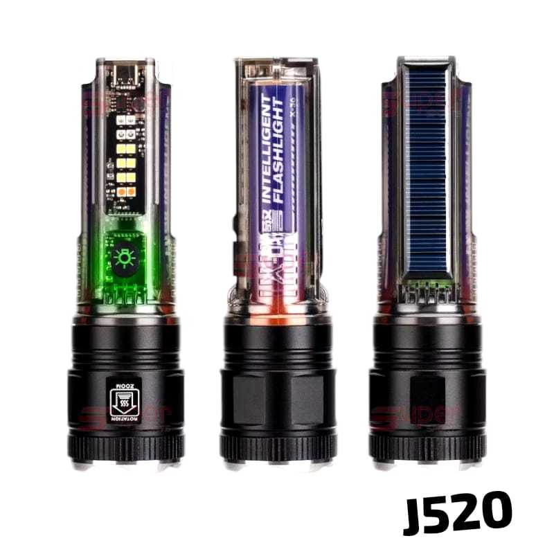 Jual J520 LAMPU CAS POWER BANK PB SENTER LED LASER ZOOM POWERBANK TYPE ...