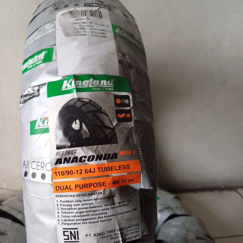 Jual Ban Tubles Matic Belakang Scopy Donat Ring 12 110/90-12 ANACONDA ...