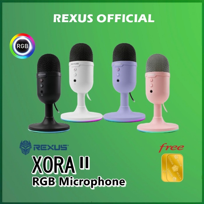 Jual Rexus Xora II DM2 RGB Microphone Streaming Gaming Xora 2 DM 2 ...