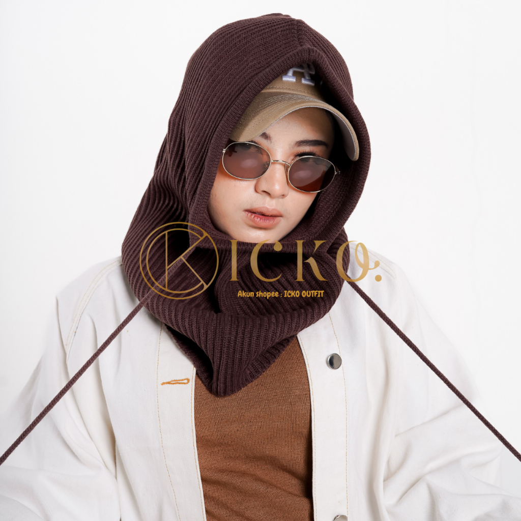 Jual BALACLAVA Rajut / Hijab Rajut Tebal By ICKO OUTFIT | Shopee Indonesia