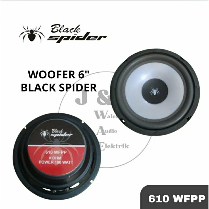 Jual SPEAKER KOMPONEN 6 INCH BLACK SPIDER 610 WFPP WOOFER 6" BLACK ...
