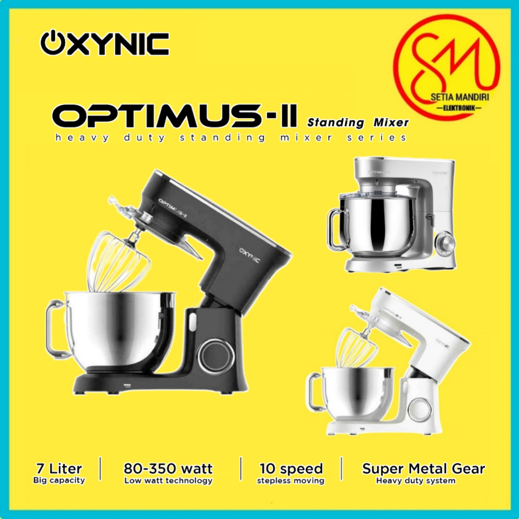 Jual OXYNIC Standing Mixer 7 Liter Low Watt Heavy Duty OPTIMUS | Shopee ...