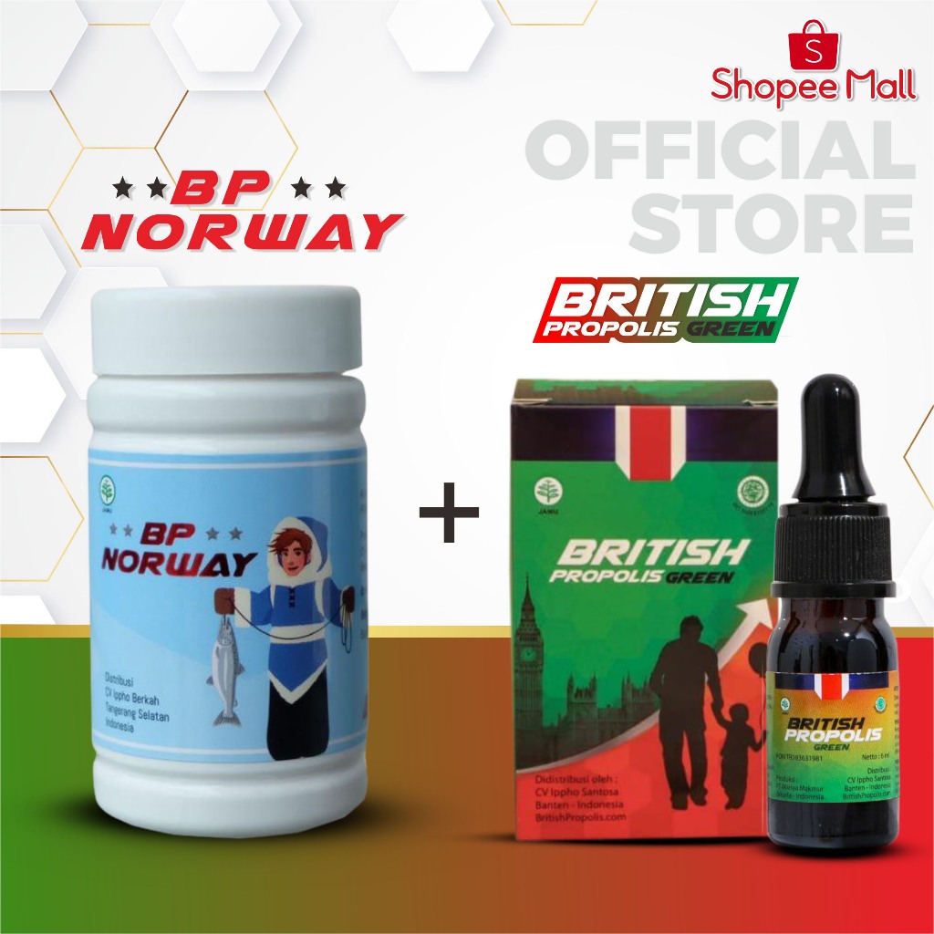 Jual BP NORWAY + BP Kids British Propolis Green Suplemen Otak & Daya ...