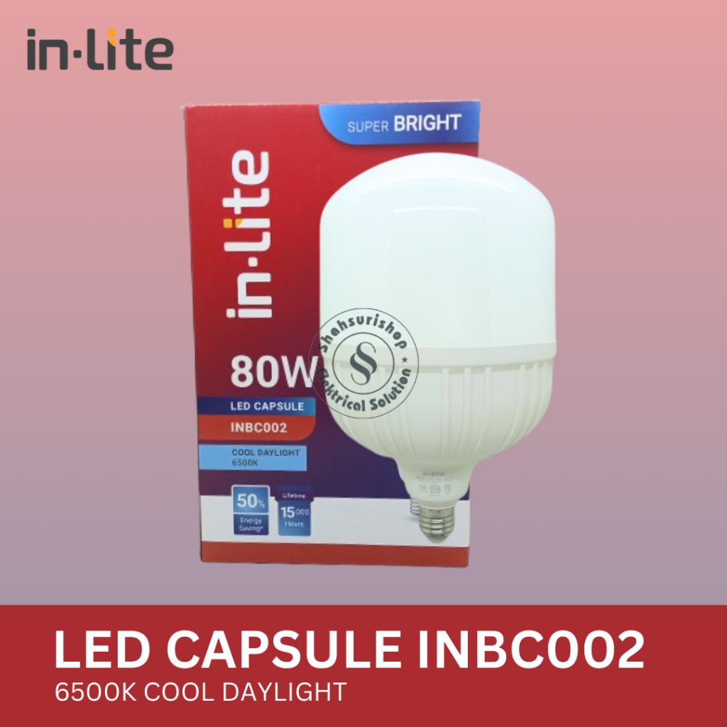 Jual IN-LITE INLITE LAMPU INBC002 LED CAPSULE SERIES 80W E27 6500K CAHAYA PUTIH | Shopee Indonesia