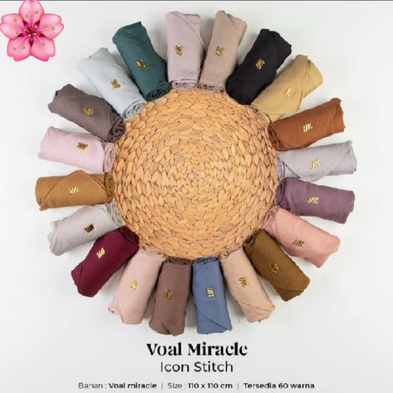 Jual SEGI EMPAT POLOS SERAGAMAN UMAMA ORIGINAL MIRACLE ICON STITCH UKURAN 110x110 VOAL PREMIUM ...