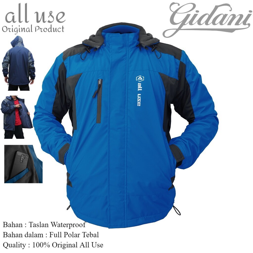 Jual ALL USE - JAKET GUNUNG PRIA OUTDOOR WATERPROOF 100% ORIGINAL ALL ...