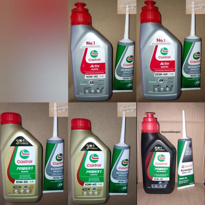 Jual Oli Castrol Matic - Activ, Power1, Ultimate 800 ml + Oli Gardan ...