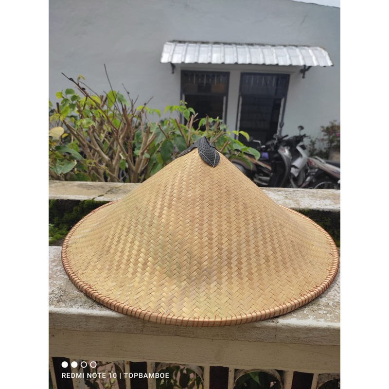 Jual Topi capil/caping bambu diameter 42 cm | Shopee Indonesia