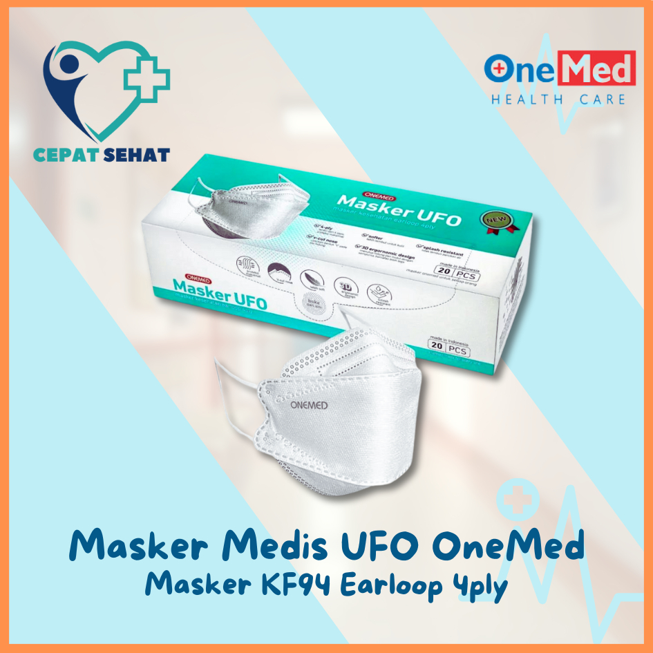 Jual Masker medis UFO onemed/masker kf94 korea onemed 4ply isi 20 pcs ...