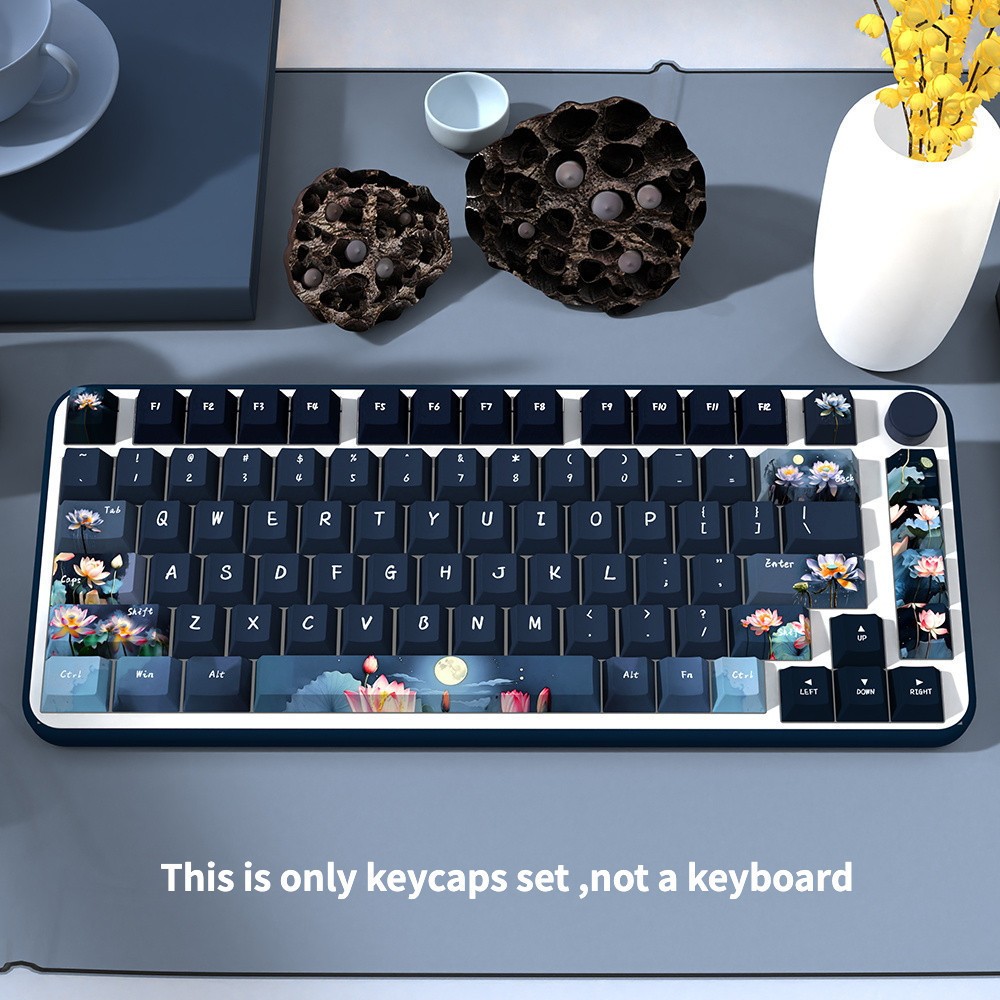 Jual DYE-Sub PBT Keycaps Cherry Profile Lotus Pond Moonlight Cherry ...