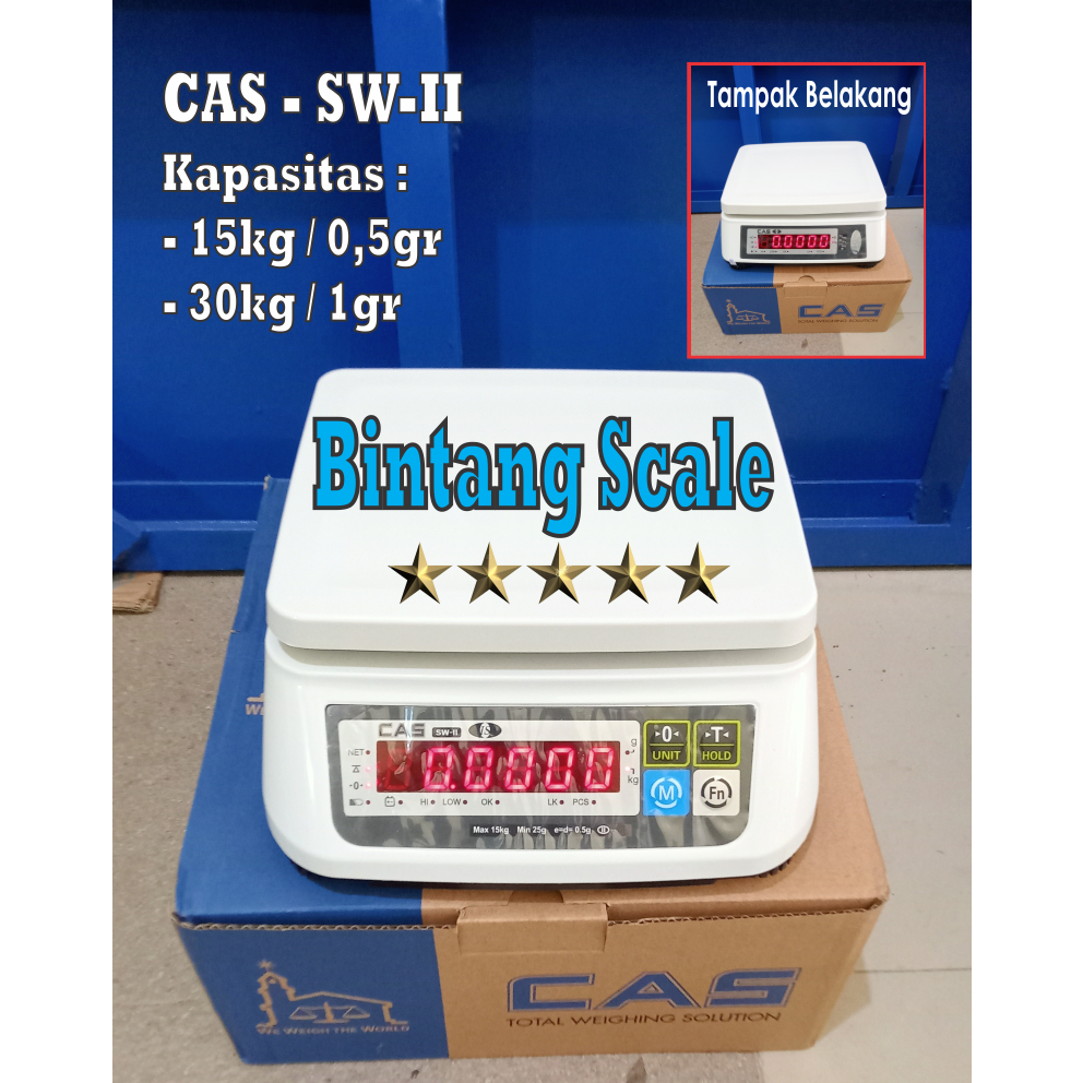 Jual Timbangan digital Meja 15kg & 30kg CAS SWII | Shopee Indonesia