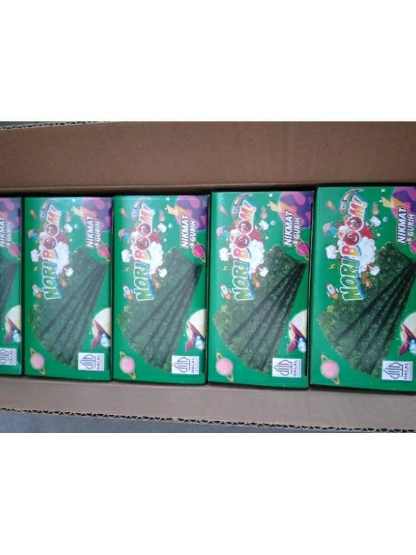 Jual (Dus) Nori Boom Rasa Original 1 dus isi 5 pack / Nori Boom Rumput ...