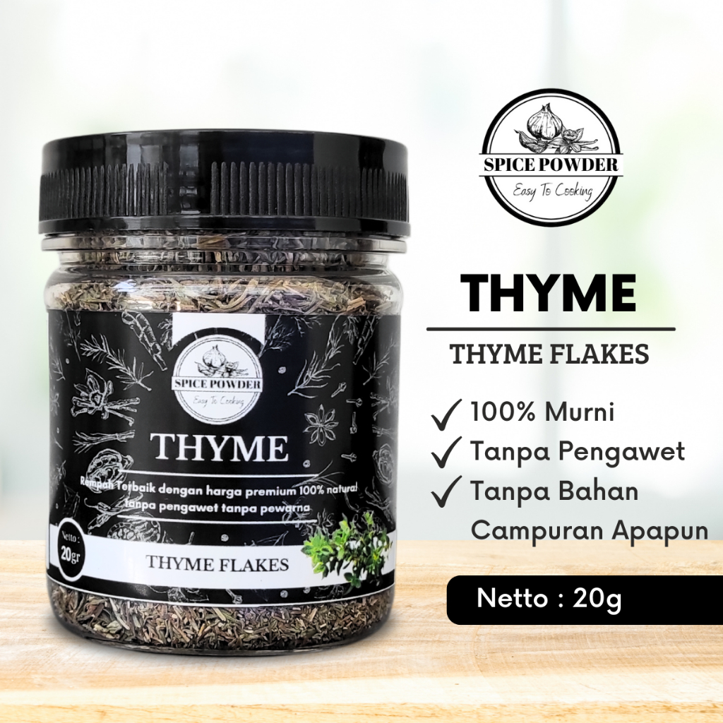 Jual Spice Powder - Thyme Flakes Bumbu Dapur Rempah Asli Murni Original ...