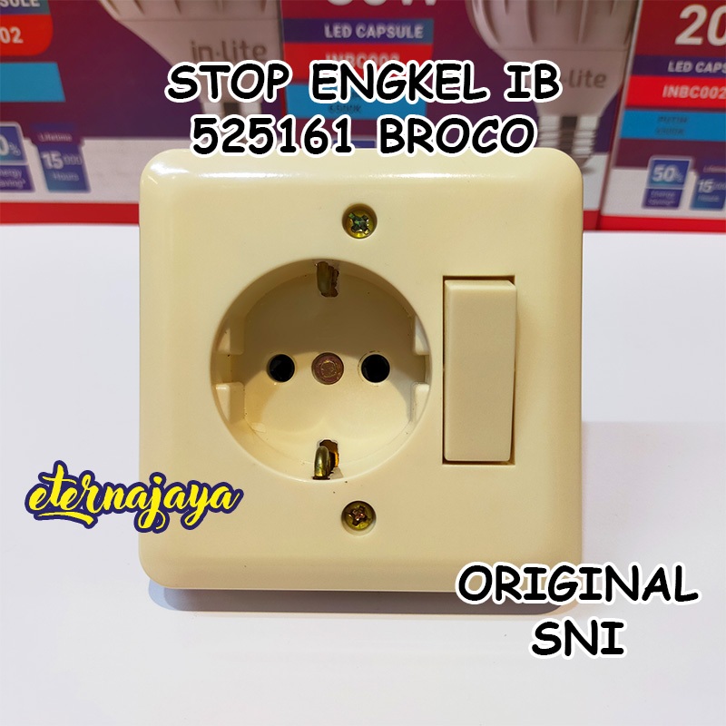 Jual BROCO Stop Kontak Saklar Engkel IB Inbow Tanam 525161 | Shopee ...