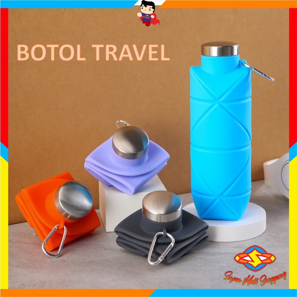 Jual SMS Botol Air Minum Lipat 700ml Silikon Bebas BPA Tempat Minuman ...
