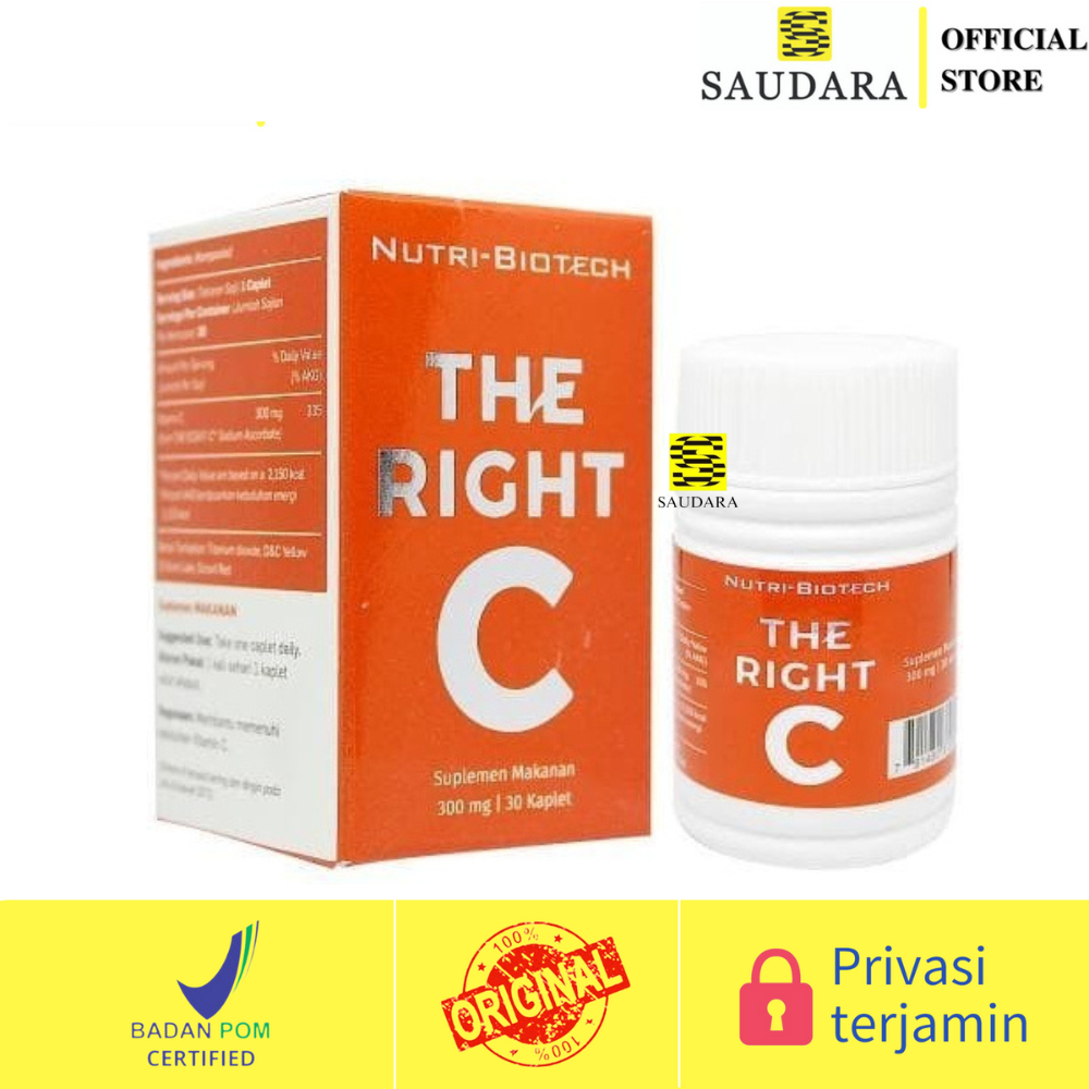 Jual Nutri Biotech The Right C 250 MG 30's - Vitamin C, Daya tahan tubuh | Shopee Indonesia