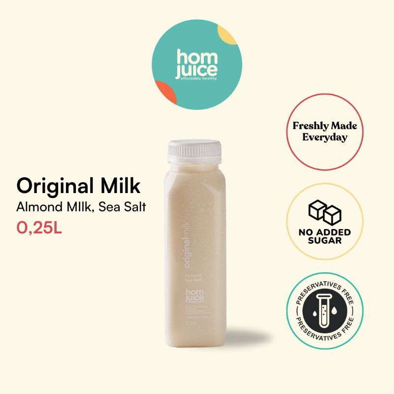 Jual Homjuice - Original Milk 250 ml (Cold-Pressed Juice/Jus/Detox ...