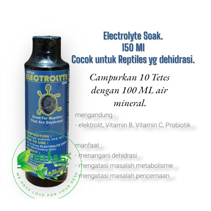 Jual Electrolyte Soak untuk Reptil/Obat dehidrasi Reptil/Obat ...