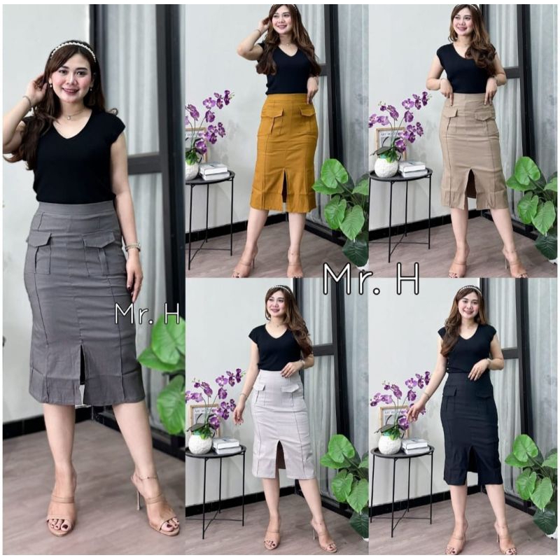Jual Rok Pendek Wanita Model Cargo 7/8 Bahan Otomen | Shopee Indonesia