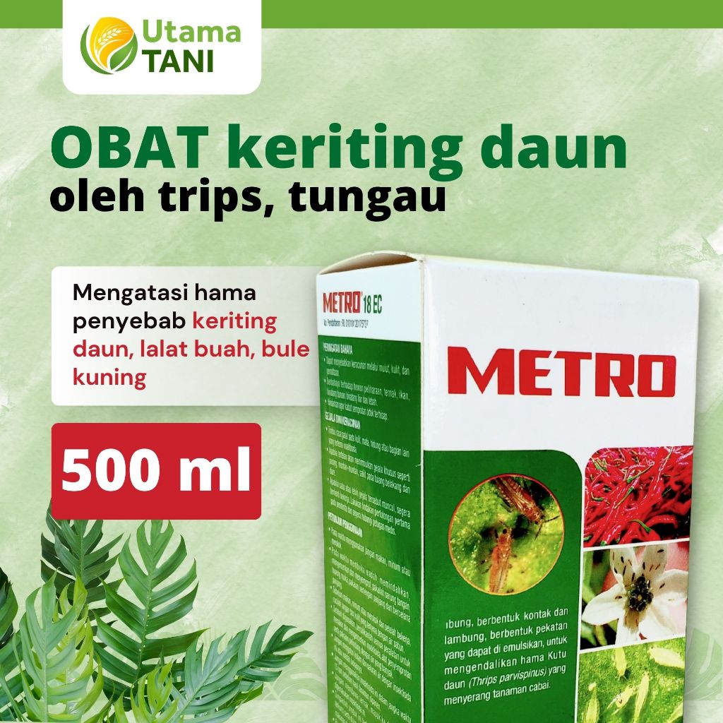 Jual Obat Insektisida Keriting Daun Cabe Cabai METRO 500 ML Cabe Daun ...