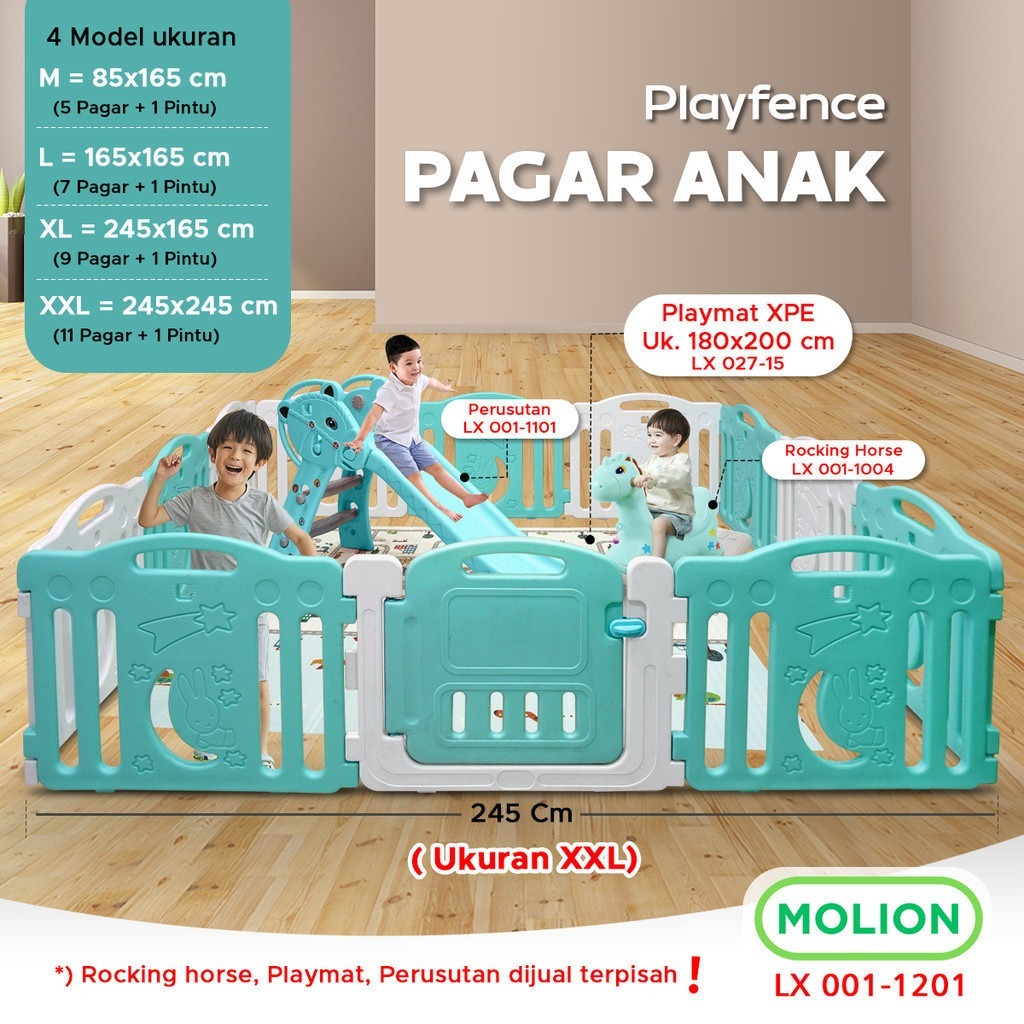Jual MOLION Pagar Mainan Anak / Play Fence Pagar Anak M1201 | Shopee ...