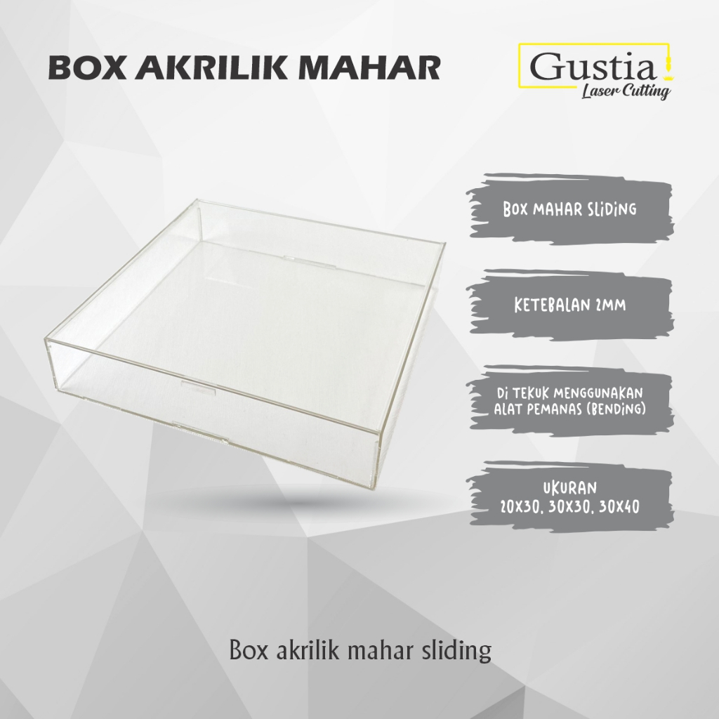 Jual Box Mahar Akrilik Sliding | Kotak Mahar Akrilik Sliding | Kotak ...