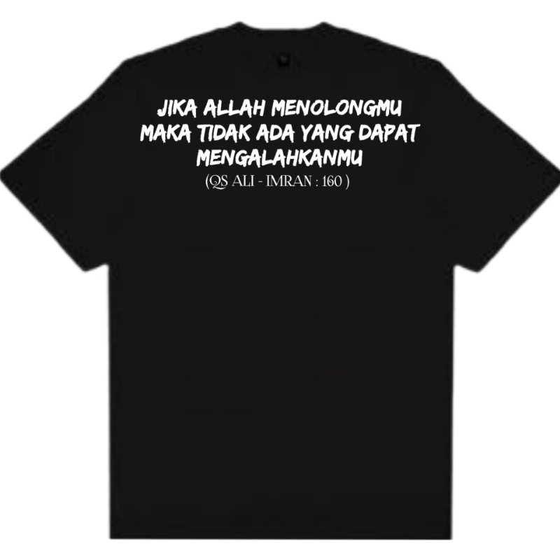 Jual KAOS KATA KATA SUSAH AL IMRAN AYAT 160 PREMIUM COTTON COMBED 30s ...
