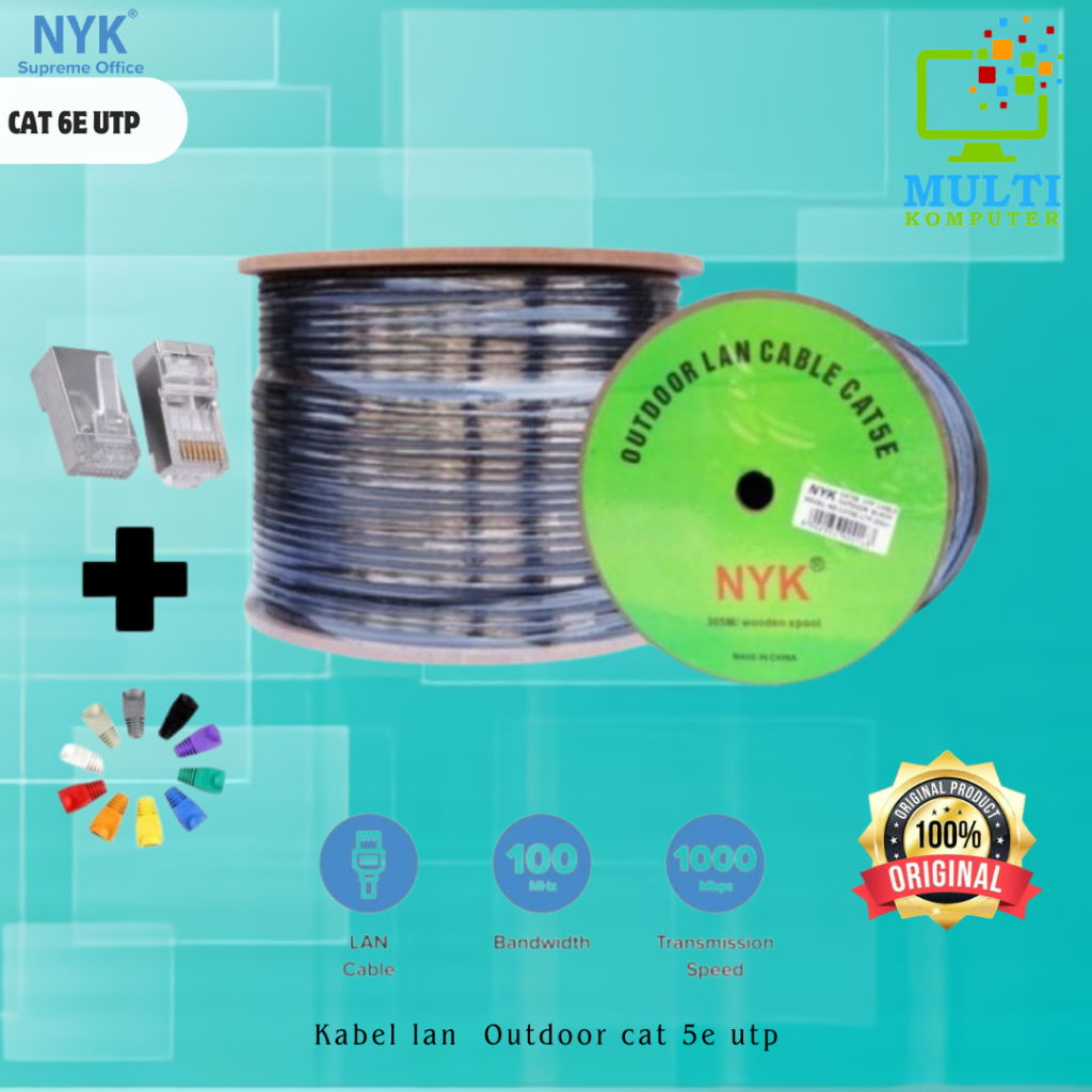 Jual Kabel lan 10 Meter Nyk Outdoor cat 5e utp - Cable lan rj45 nyk ...