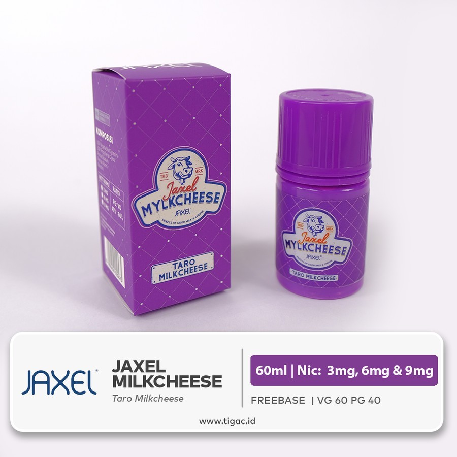 Jual JAXEL MYLKCHEESE TARO MILKCHEESE FREEBASE 60ML BY TIGAC E-LIQUID ...