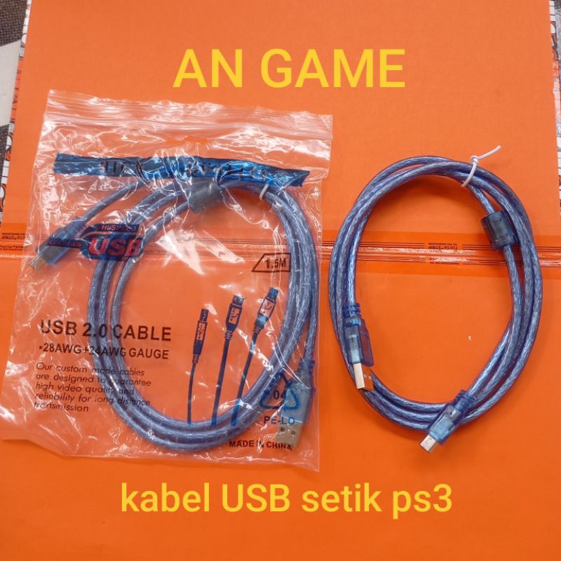 Jual KABEL USB STICK PS3 TRANSPARAN / KABEL CAS STIK PS3 / KABEL USB ...