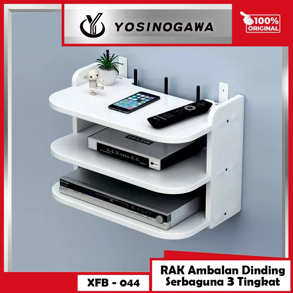 Jual YOSINOGAWA - Rak Gantung 3 Susun Modem, Wifi, Router, DVD maupun ...