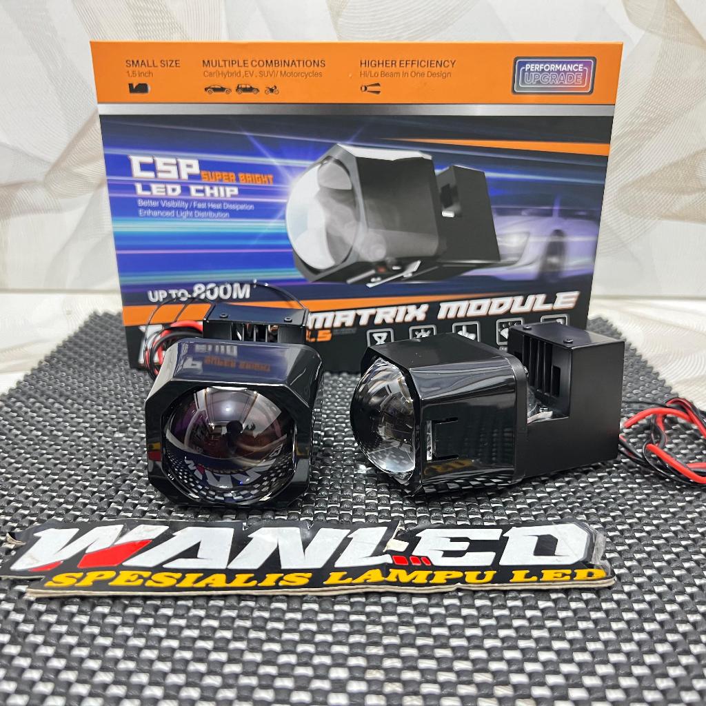 Jual Bled auto Lampu Biled Matrix X1 mini 1,5 inc Blue Lens tipe M2 ...