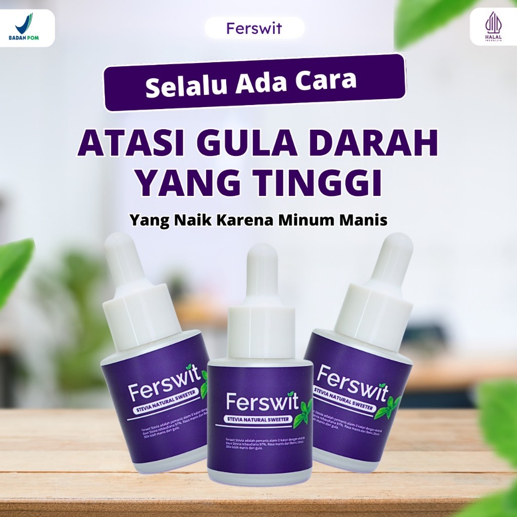 Jual Ferswit Pemanis Alami Gula Tetes Stevia 100% Original Premium ...