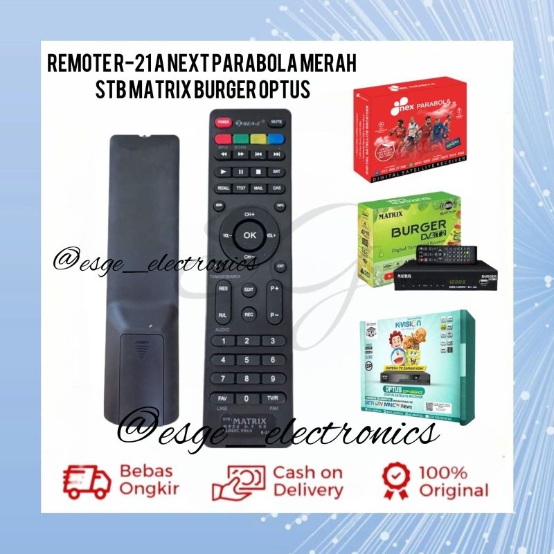 Jual ORIGINAL REMOTE STB R-21 A NEXT PARABOLA MERAH STB MATRIX BURGER ...