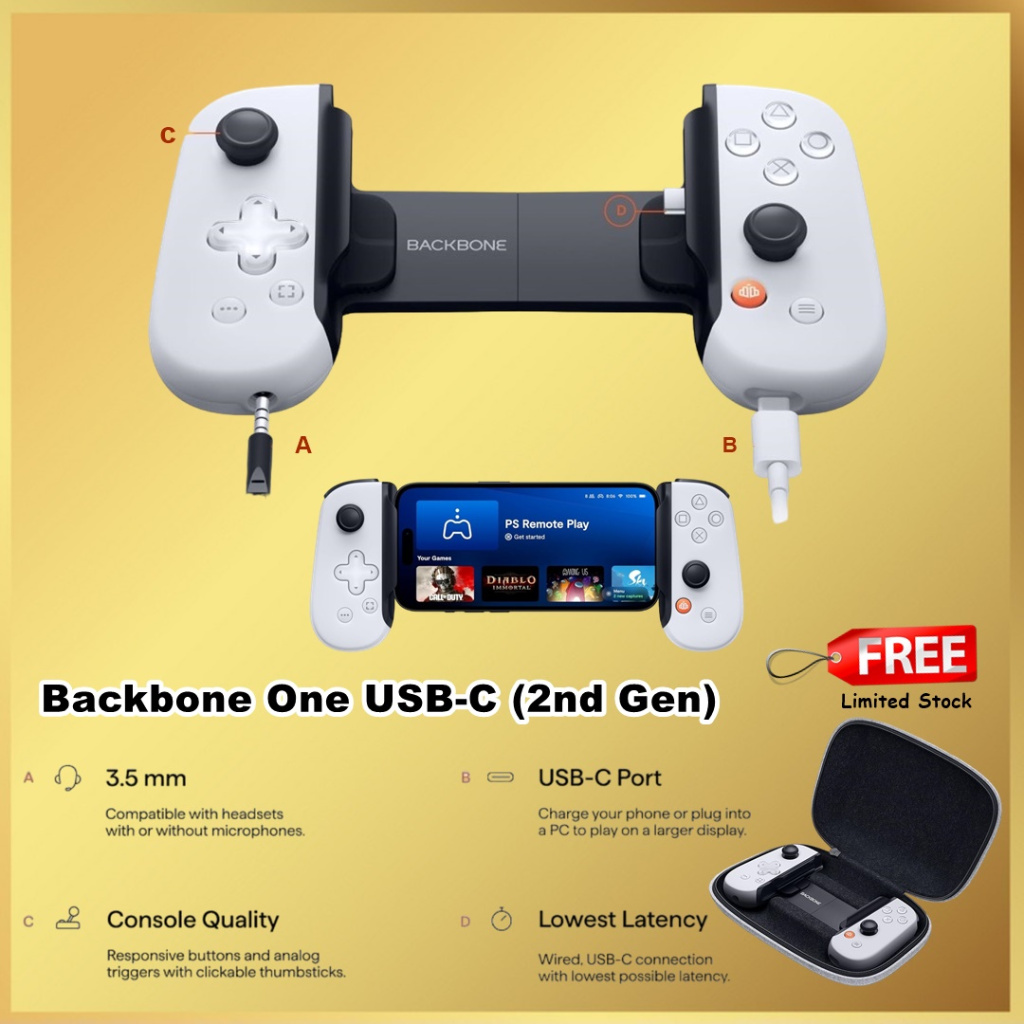 Jual Backbone One 1 Mobile Gaming Controller for Android and iPhone 15 ...
