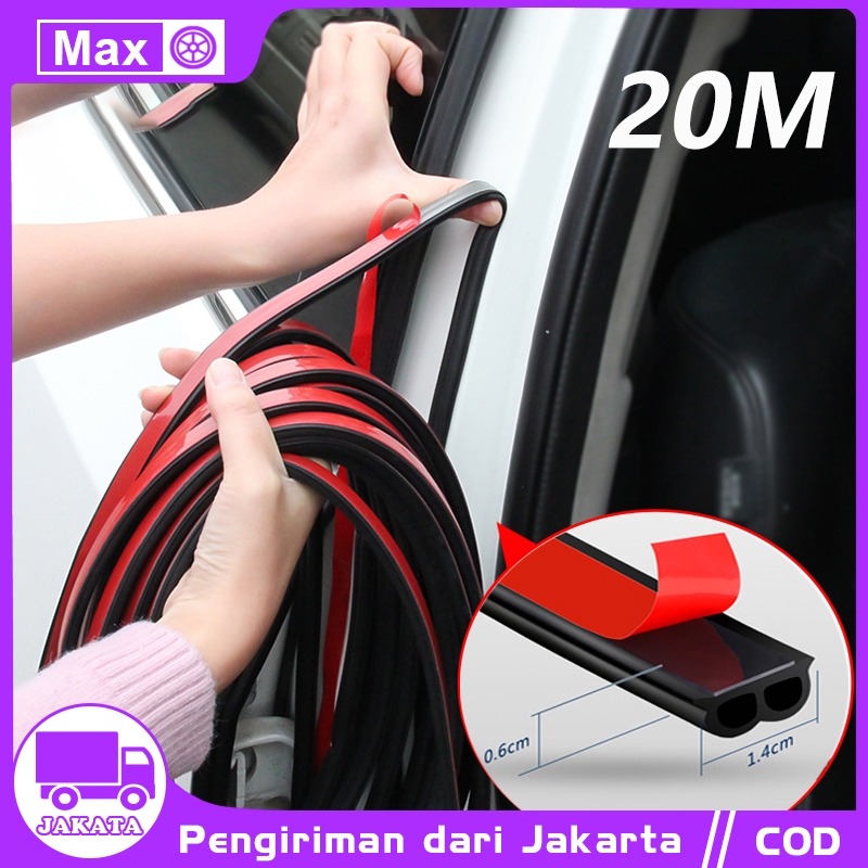 Jual 20 meter 2 lubang karet Peredam Pintu Mobil Perekat Strip Penyegel ...