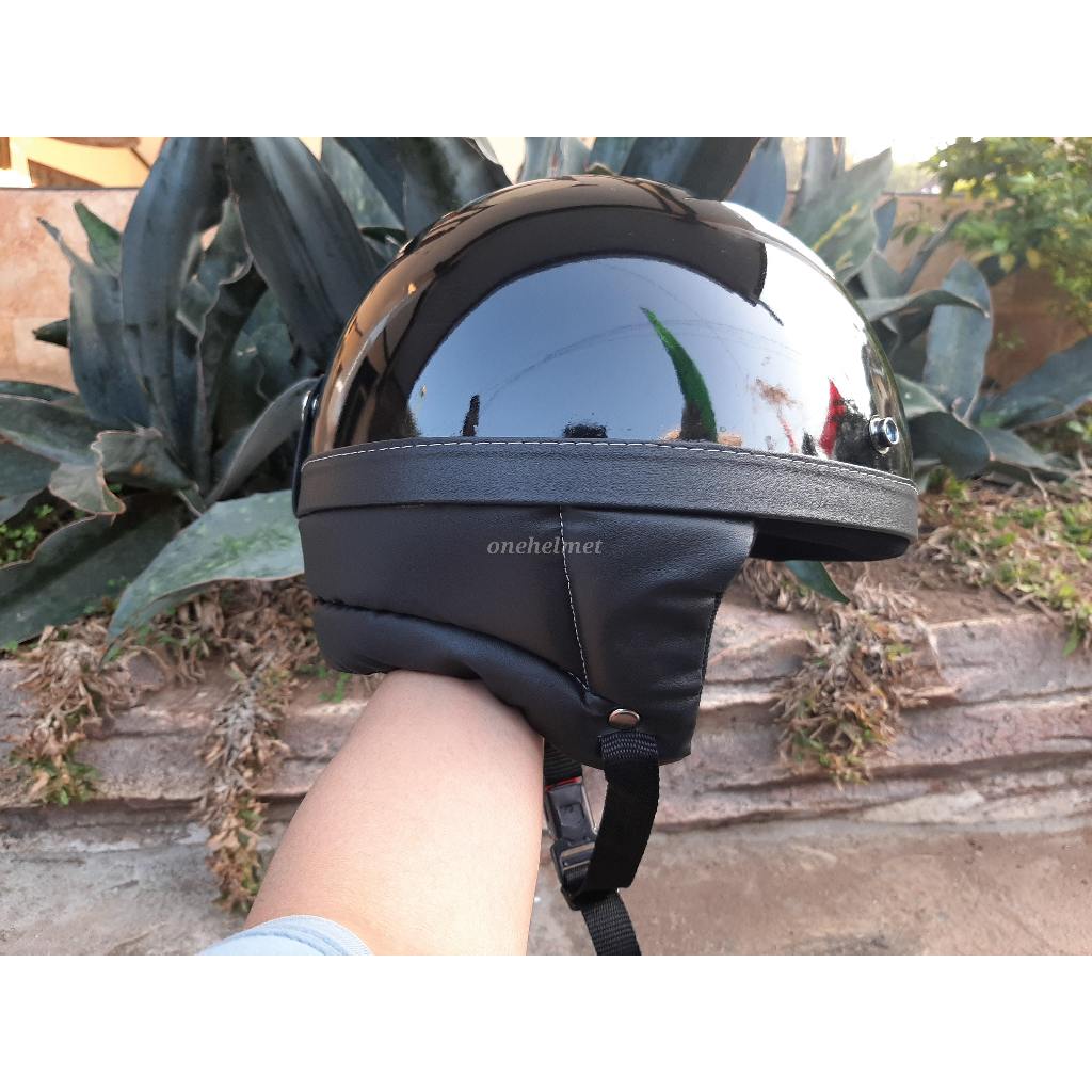 Jual Helm chip hitam polos-helm chip vintage-helm custom onehelmet ...