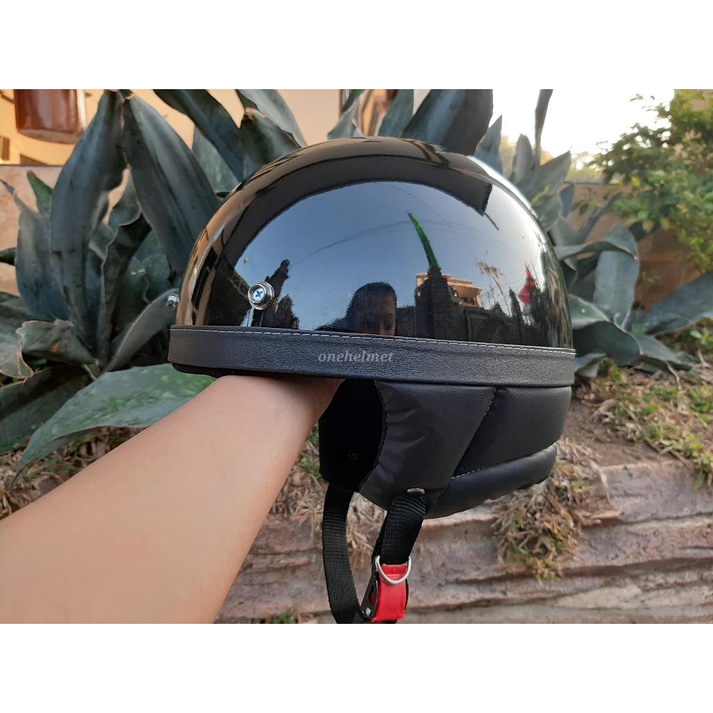 Jual Helm chip hitam polos-helm chip vintage-helm custom onehelmet ...