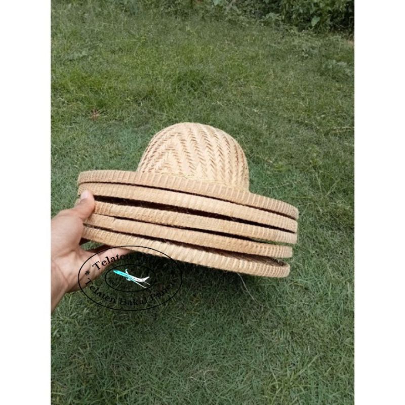 Jual 5 Biji TOPI BAMBU Lapisan 2 Anyaman (Capil/peneduh kepala dari ...
