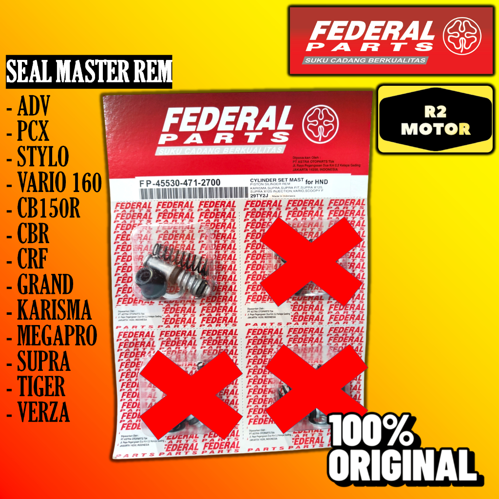 Jual FP SEAL MASTER REM KIT FEDERAL 471 ADV PCX STYLO VARIO CB150R ...