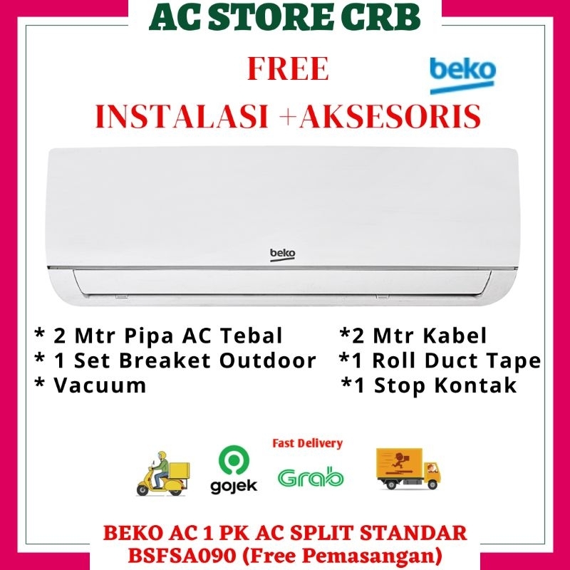 Jual BEKO AC 1 PK Standard BSFSA-090 (Unit + Pasang + Instalasi ...