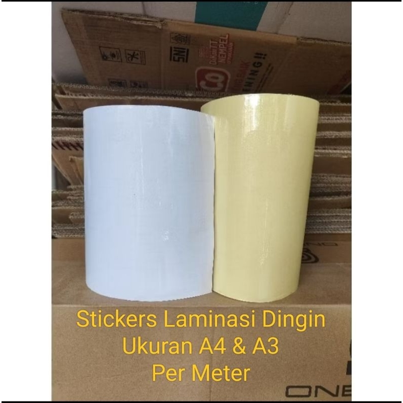 Jual Kertas Sticker Laminasi Dingin Glossy Doff A3 A4 Meteran | Shopee ...